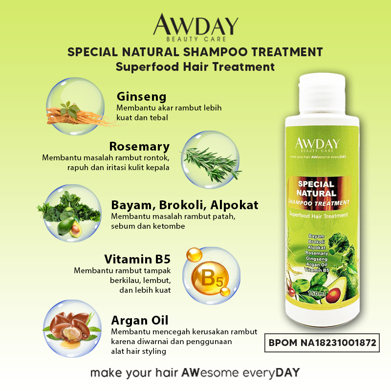 AWDAY 150ML SPECIAL NATURAL SHAMPOO TREATMENT | Awday Beauty Care | Awday